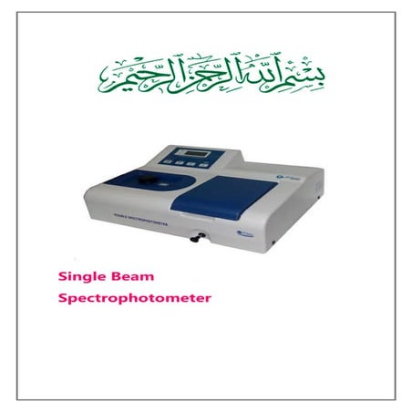 Single beam spectrophotometer | PDF