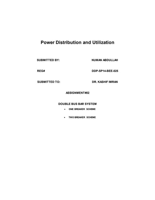 Electrical substation (one and half breaker scheme) | PPTX