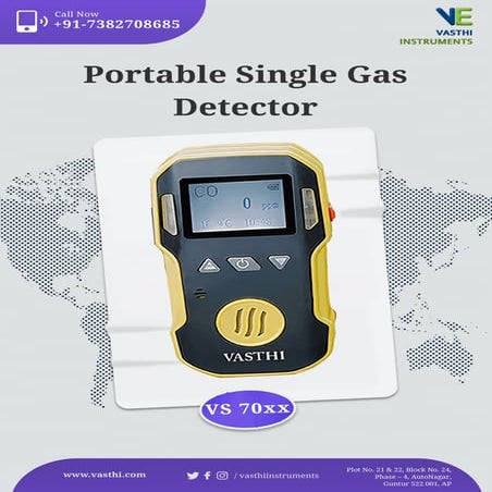 Portable Single-Gas Detectors and Monitors | Vasthi Instruments | PDF