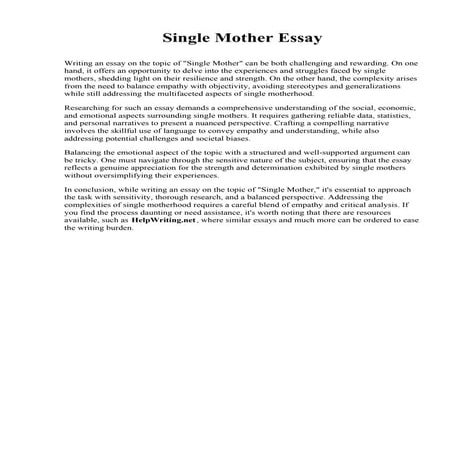 Single Mother Essay.pdf