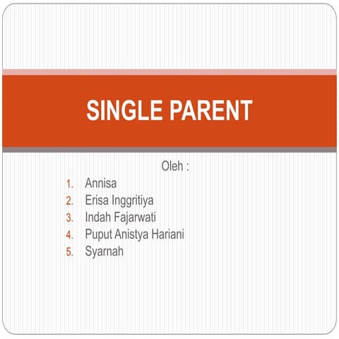Single parents | PPTX
