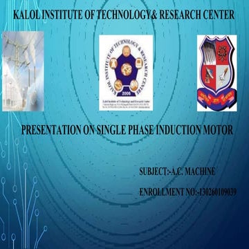 CAPACITIVE START INDUCTIVE RUN(CSIR) MOTOR PPT | PPTX
