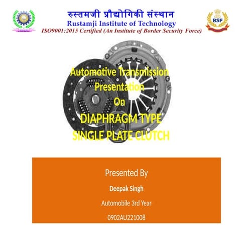 Single plate clutch-0902AU221008 automobile.pptx