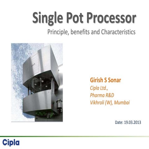 Single Pot Processor | PPTX