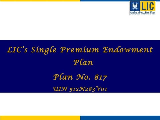 New Endowment Plan 814 | PPT