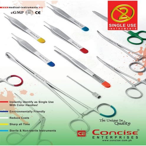 Single use Surgical instruments, Disposable surgical instruments | PDF