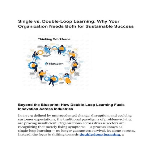 Single vs. Double-Loop Learning_ Why Your Organization Needs Both for ...
