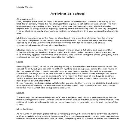 Sing street - analysis | DOCX