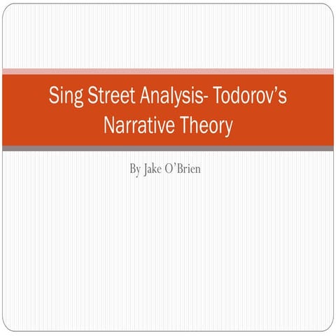 Sing street analysis narrative theory | PDF
