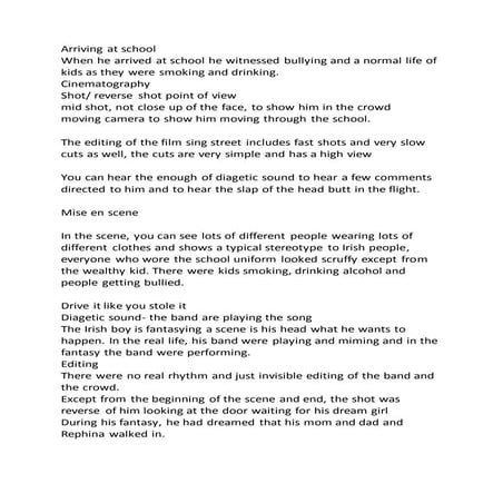 Sing street evaluation | PDF