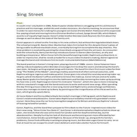 Sing street plot | PDF