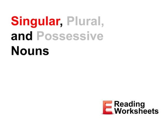 Plural nouns | PPT