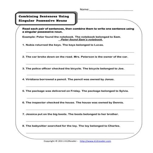 Singular Possessive Nouns | PDF