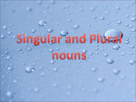 Plural Of Nouns | PPT