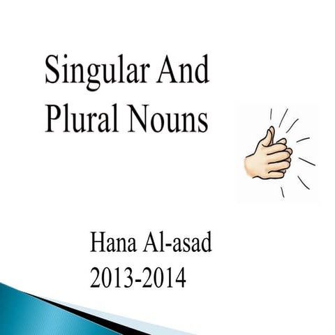 Singular and plural nouns final | PPT