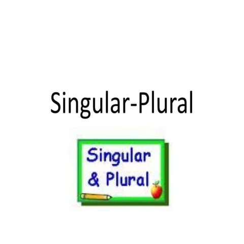 Singular plural | PDF