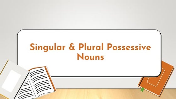 Possessive nouns | PPTX