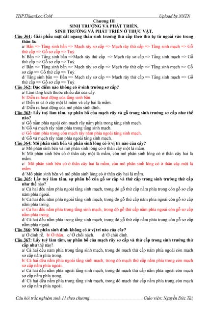 Chương 8 tinh chong chiu cua thuc vat | DOC