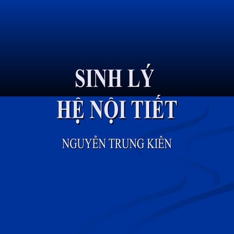 Sinh ly he noi tiet | PPT