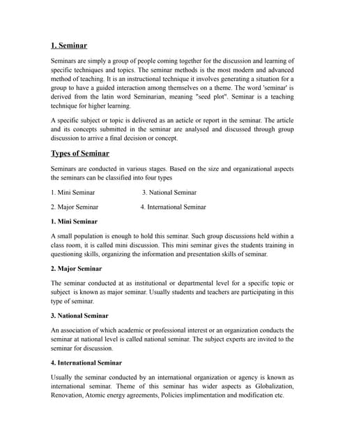 How to conduct seminars | PPT