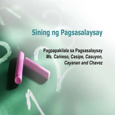 Sining ng pagsasalaysay | PPTX