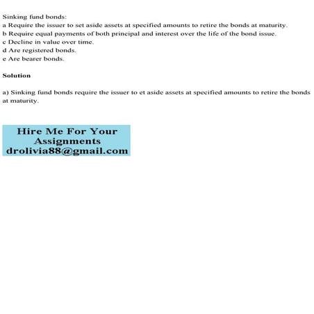 Sinking fund bondsa Require the issuer to set aside assets at spe.pdf