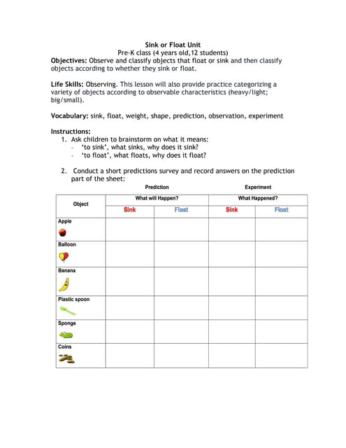 Float and sink | PPT