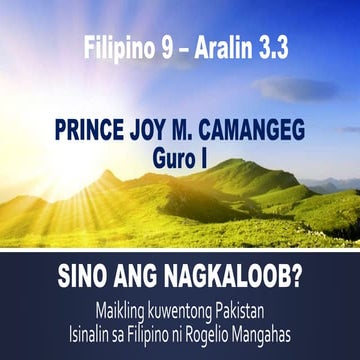 SINO-ANG-NAGKALOOB-Kuwento-mula-sa-Pakistan.pptx