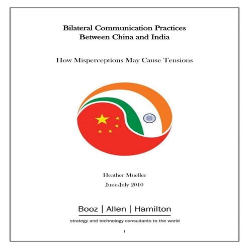 Bilateral Communication Practices Between China and India | DOCX