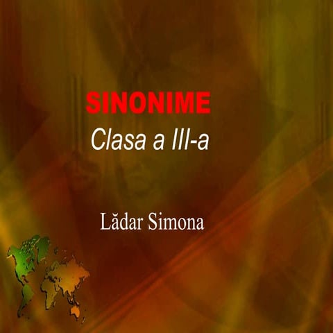 Sinonime clasa iii | PPT