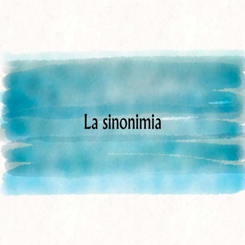 Sinonimia | PPTX