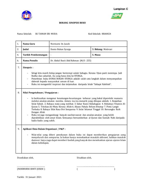 Sinopsis kesihatan mental | DOC