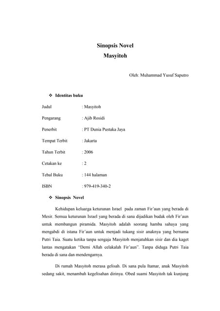 20 Resensi Novel | DOCX