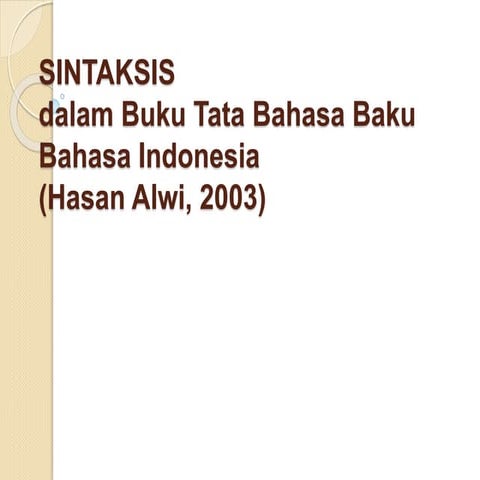 Sintaksis | PPT