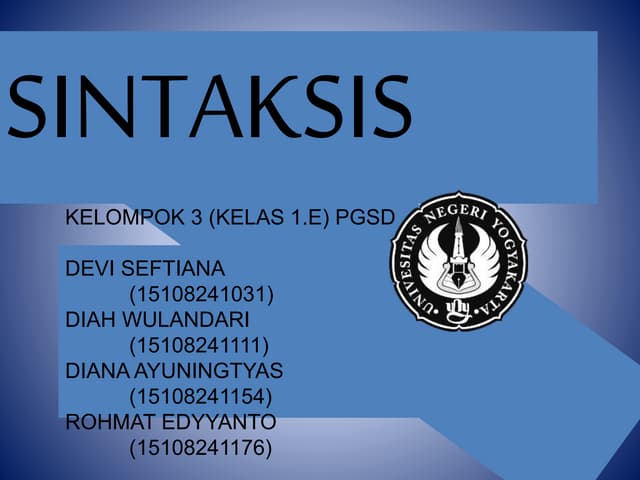 Sintaksis | PPTX