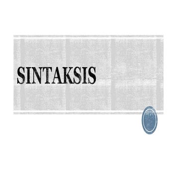 Sintaks | PPTX