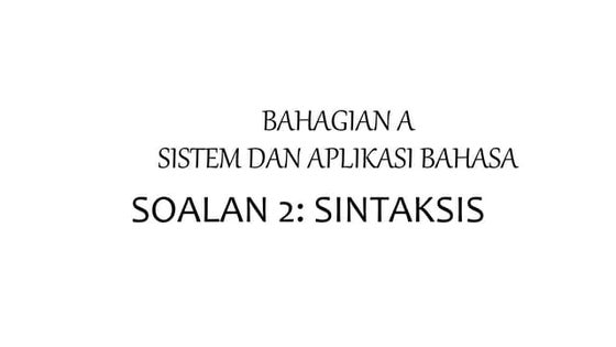 Nota ringkas sintaksis | PDF