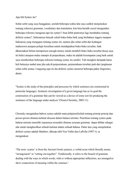 Kesalahan berbahasa pada tataran sintaksis | PPTX