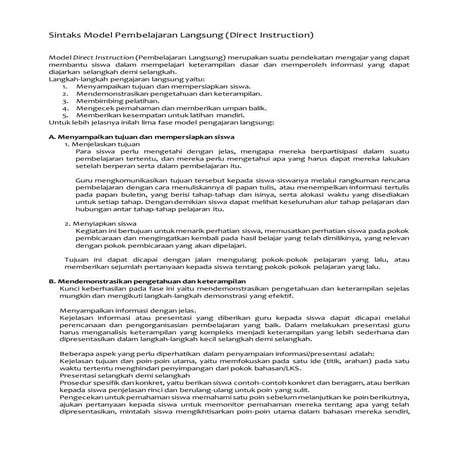 Sintaks Model Pembelajaran Langsung.docx