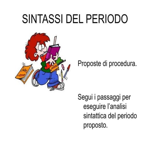 Sintassi procedimento per l'analisi | PPT