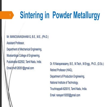 Sintering in Powder Metallurgy ( Liquid, Solid Phase Sintering) | PPTX