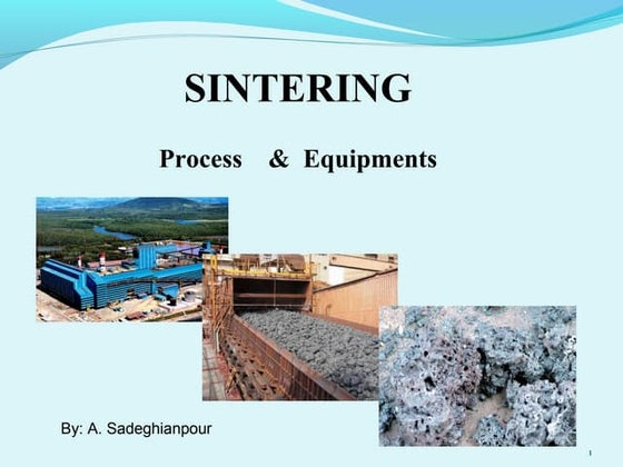 Sinter Plant (Vizag Steel Plant) | PPTX