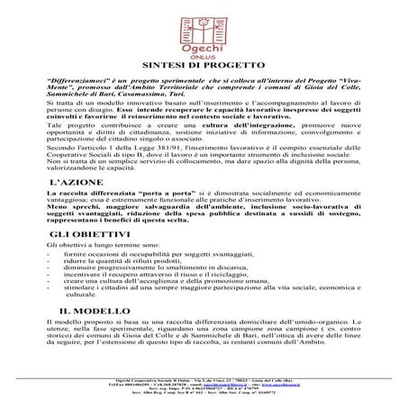 Sintesi di progetto | PDF