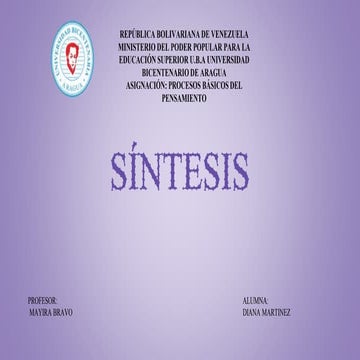 Sintesis procesos basicos del pensamiento | PPTX