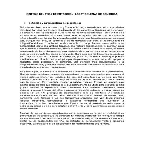 Programa de modificación conductual psicopedagogía | PDF