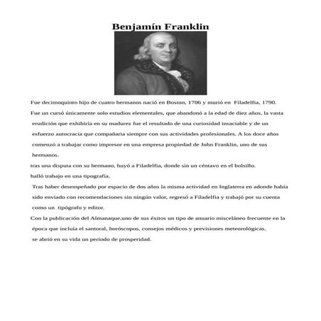 Benjamin franklin | DOCX