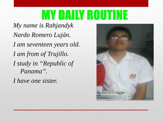 Presentación Daily routines.pptx | Food & Drink