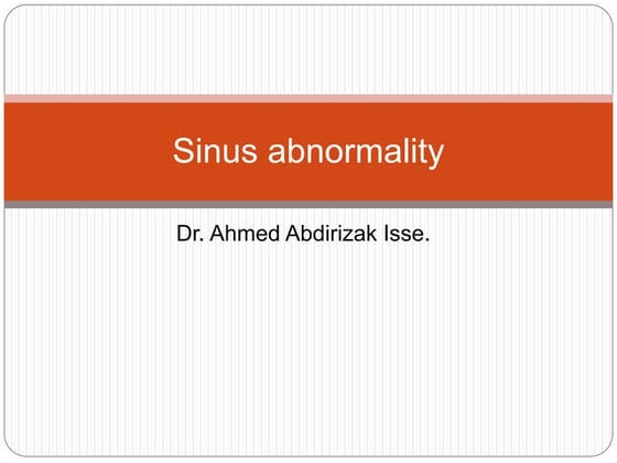 Sinus node abnormalities medicine lecture.pptx