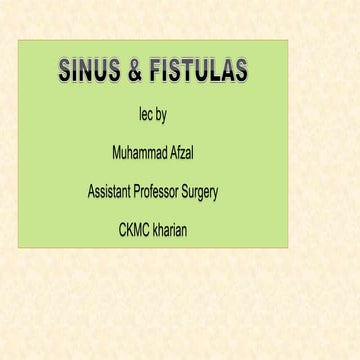 Sinus and fistula | PPTX