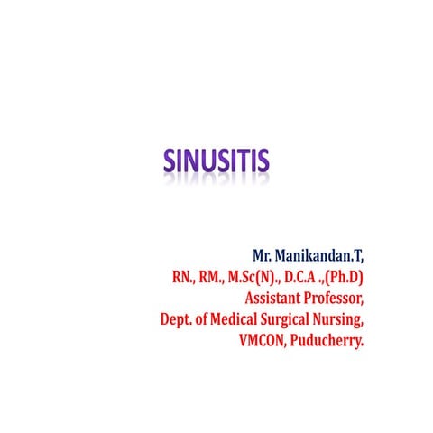 Sinusitis | PPTX
